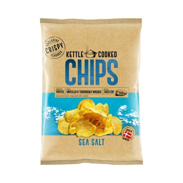 Kettle cooked Sea Salt Chips 150g – Snackly